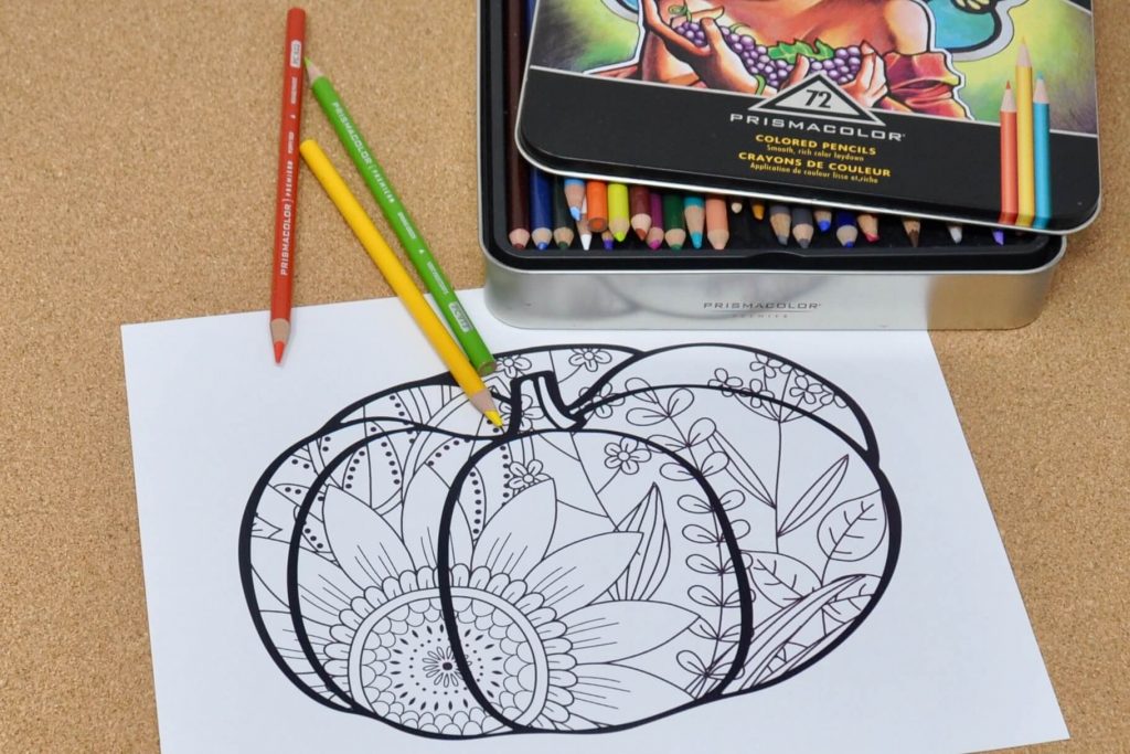 Easy Fall Coloring Page for Seniors - Adventures of a Caregiver