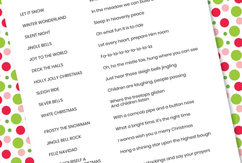 Christmas Carol Matching Game Printable for Seniors - Adventures of a ...