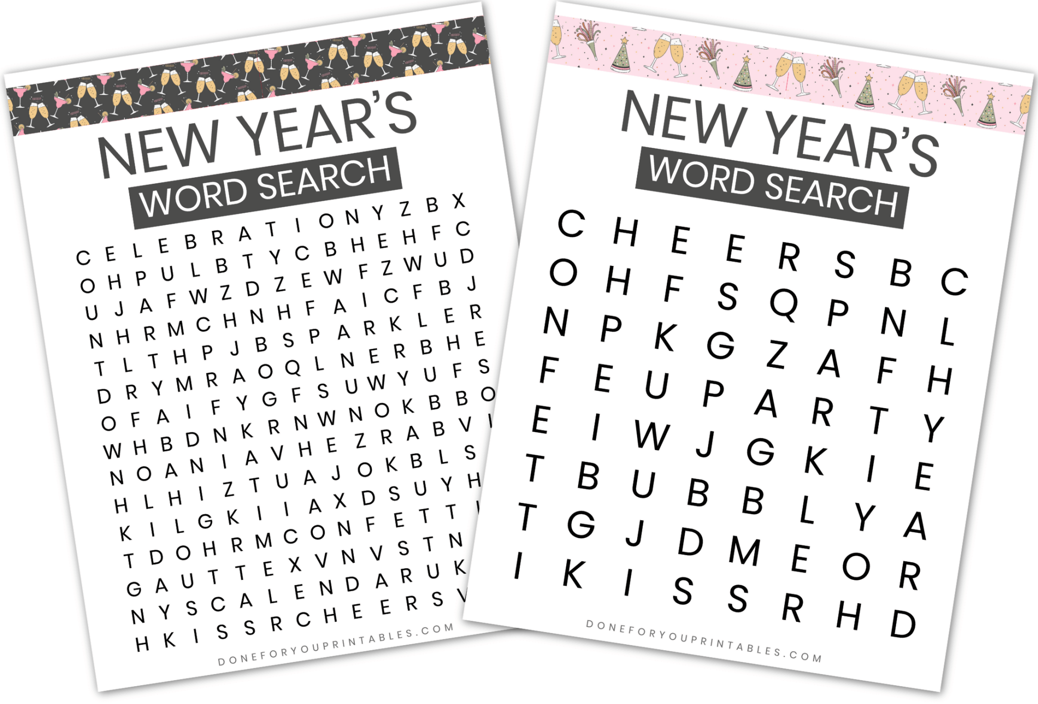 Easy New Year's Word Seach - Adventures of a Caregiver